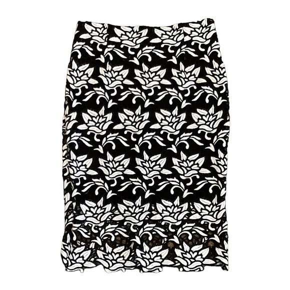 Bar III | Skirts | Bar Iii Lace Overlay Floral Pencil Skirt Large ...